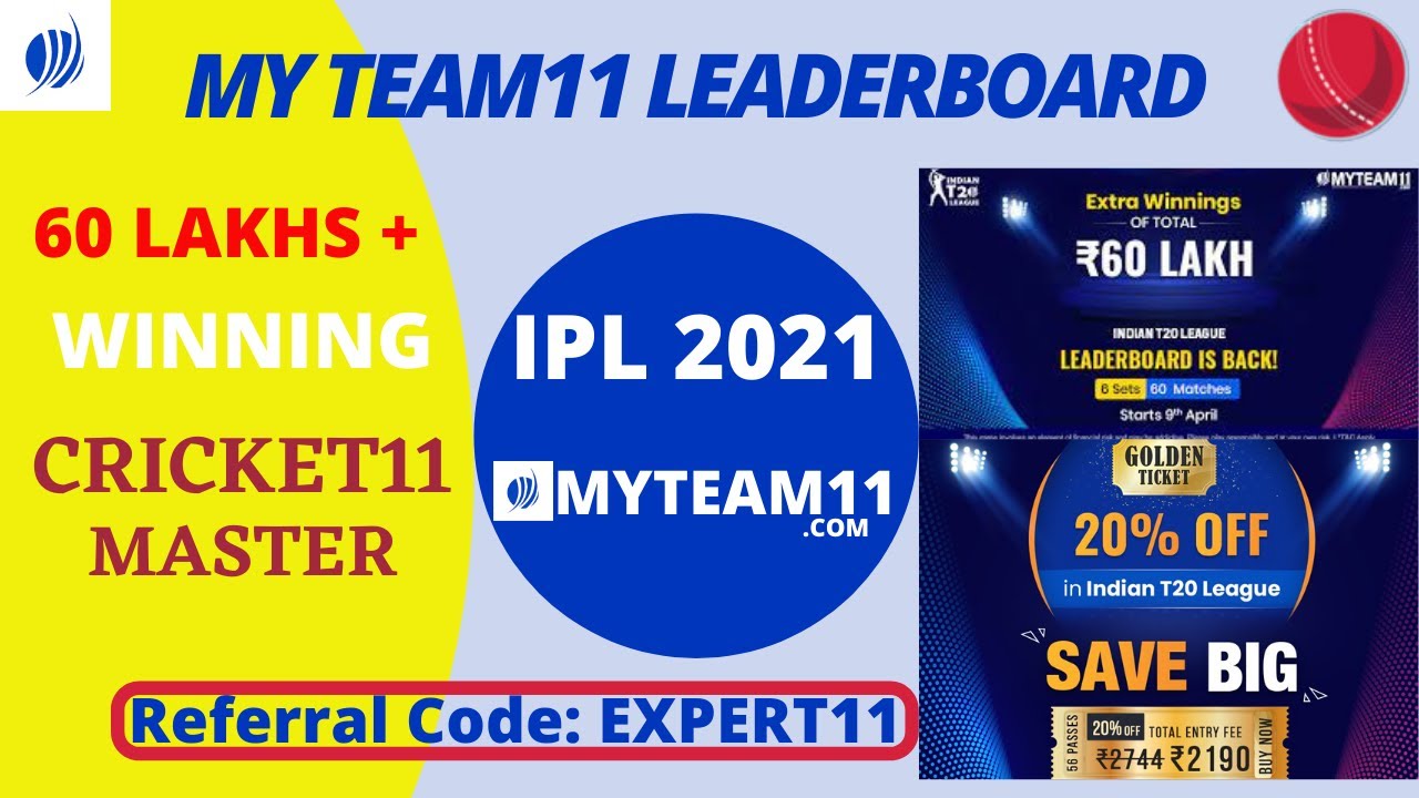 MYTEAM11 IPL 2021 | Myteam11 leaderboard | my team 11 ipl team 2021 ...