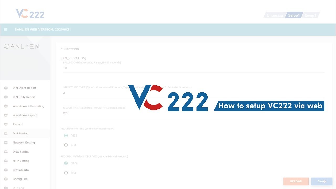 How to setup VC222 via web - YouTube
