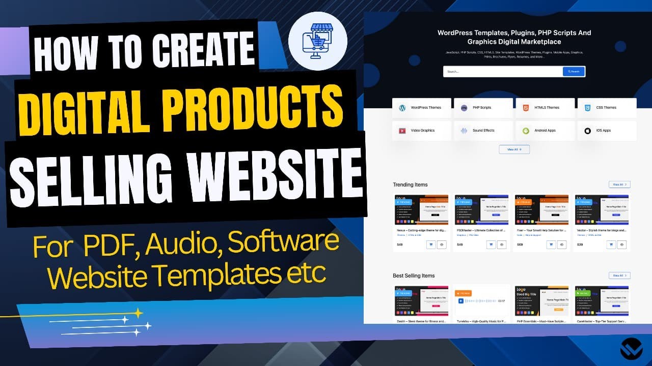 How to Create a Digital Products Selling Website | NO CODE | Digital ...