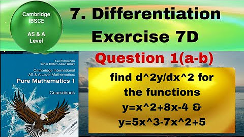 7D. DIFFERENTIATION (double differentiation) || CAMBRIDGE || IGCSE AS&A level - YouTube