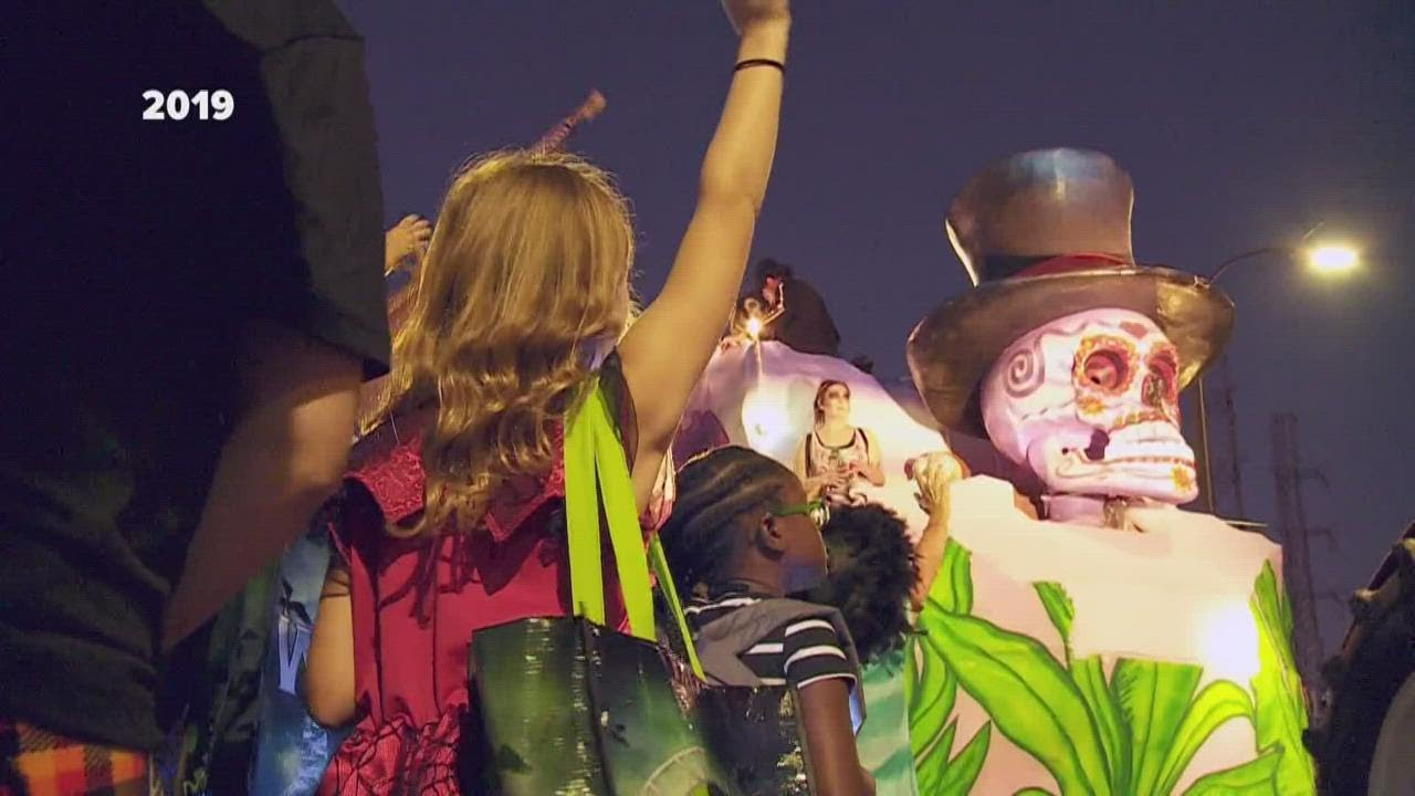 Krewe of Boo: First parade in 19 months to roll in New Orleans - YouTube