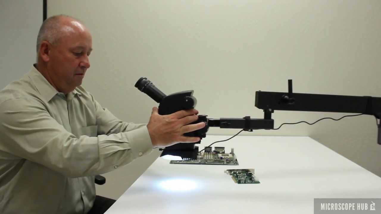 A60 Micro-electronics Inspection Stereo Microscope - "Flex Arm" Stand ...