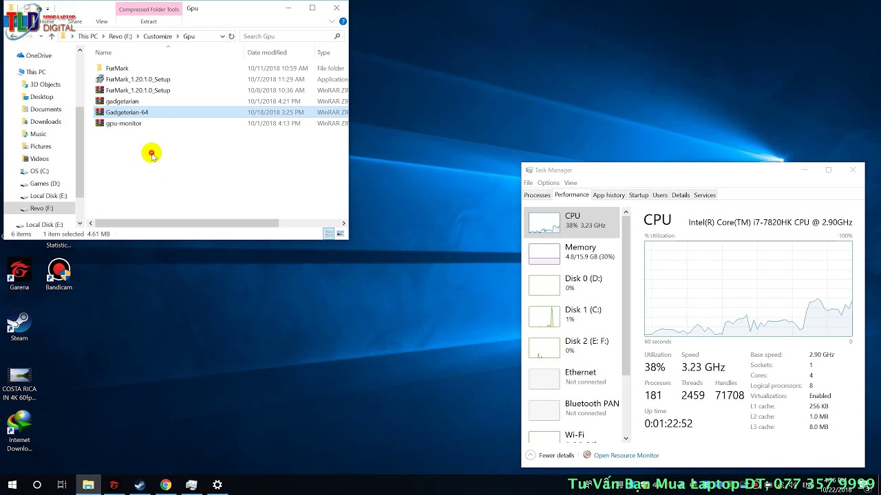 Hướng Dẫn Cách Thêm GPU MONITOR và Gadget Cho Win 10 - YouTube