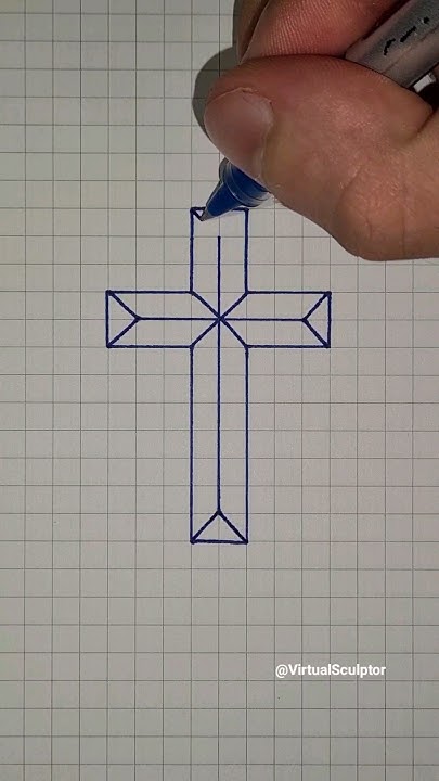 3D Cross drawing! ️ #virtualsculptor - YouTube