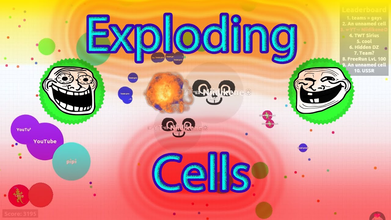 Agar.io 《 Exploding Cells in Experimental Montage 》 - YouTube