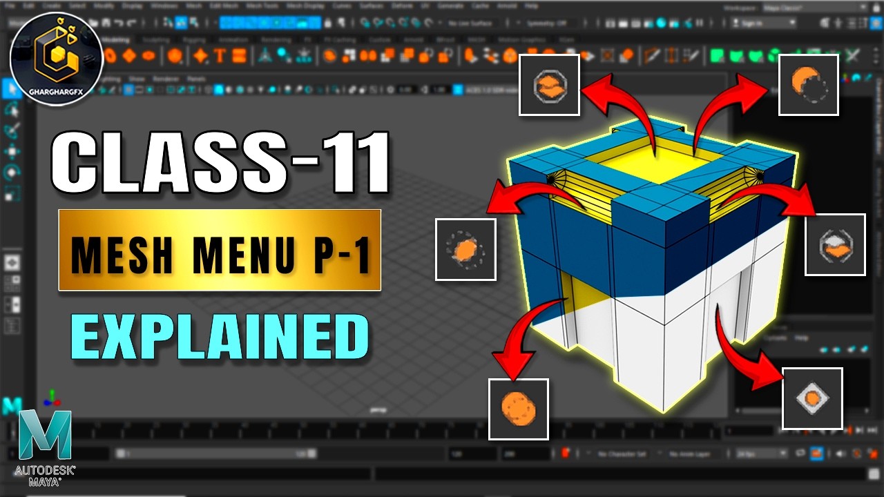 (VERY EASY)Class11 - Learn All about Mesh Menu(part1) "DETAILED" in ...
