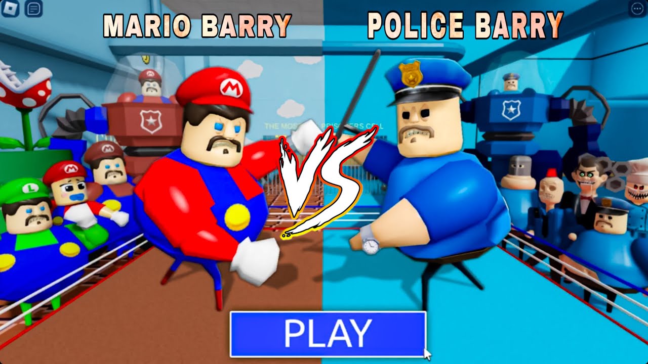 WOW AMAZING 😜MARIO BARRY 🆚 POLICE BARRY'S PRISON RUN! OBBY Roblox ...