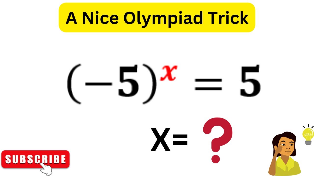 (-5)^x=5 | Math Olympiad #maths #matholympiad #education #mathematics # ...