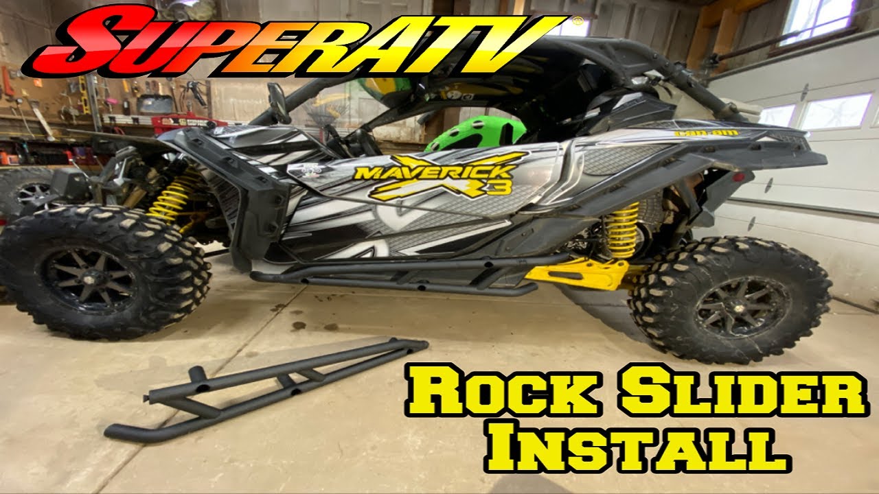 Can Am Maverick X3 Super ATV Rock Slider Installation - YouTube