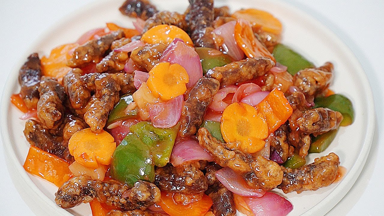 Sweet and Sour Crispy Beef - YouTube