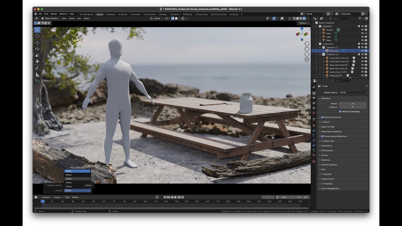 Blender 4.1 - Blender Today - Demo : Camera Lens Kit Tool - YouTube