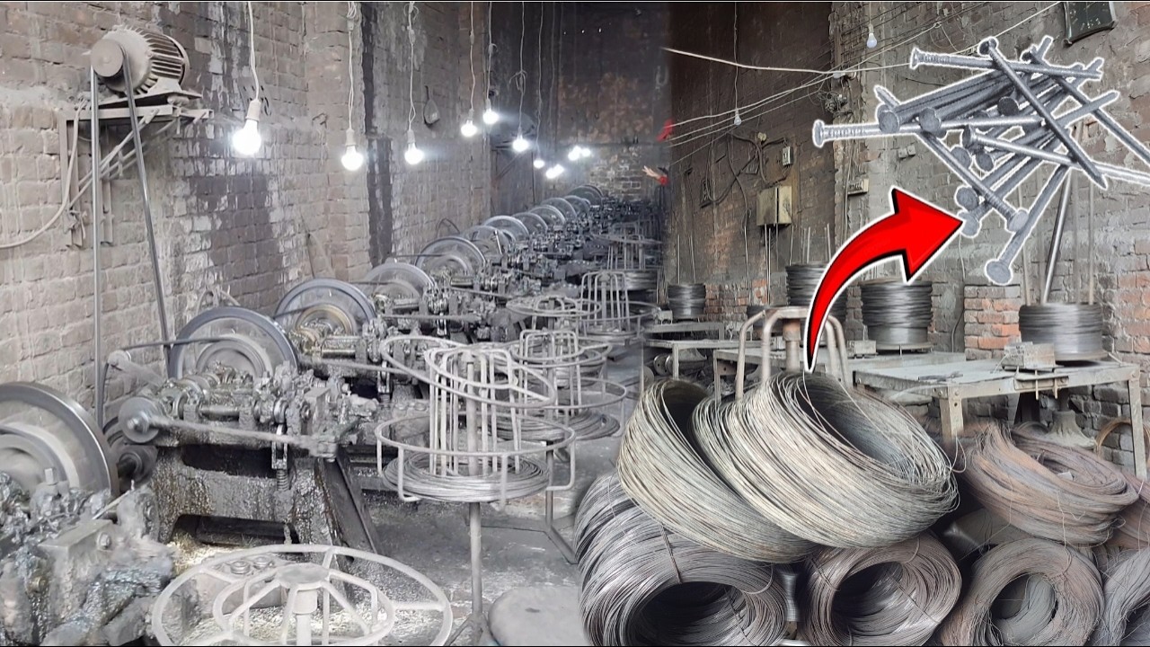 Iron Nails Manufacturing Process At Factory | How Wire Nails Are ...