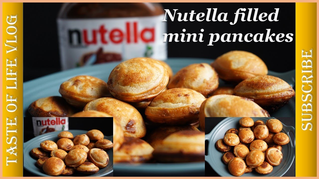 Eggless Nutella Pancakes, Nutella Filled Mini Pancakes, Wholewheat ...