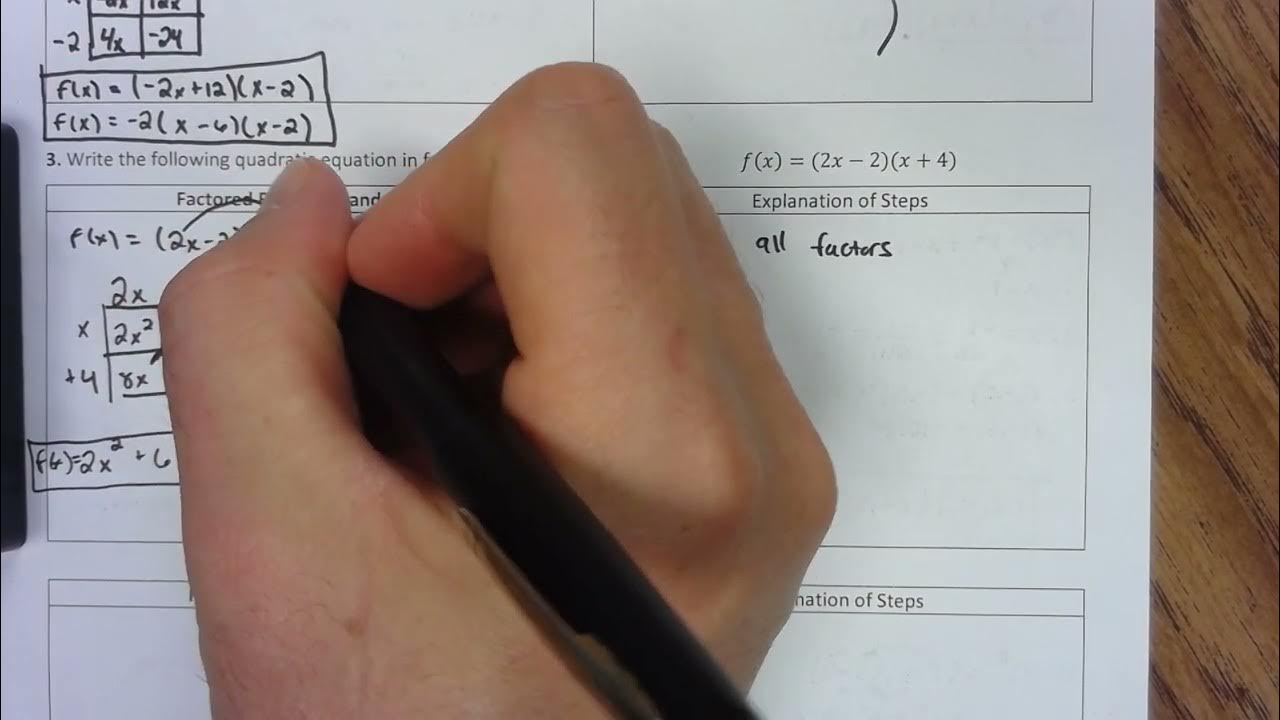 4.5 Converting Between Quadratic Forms Part 2 - YouTube