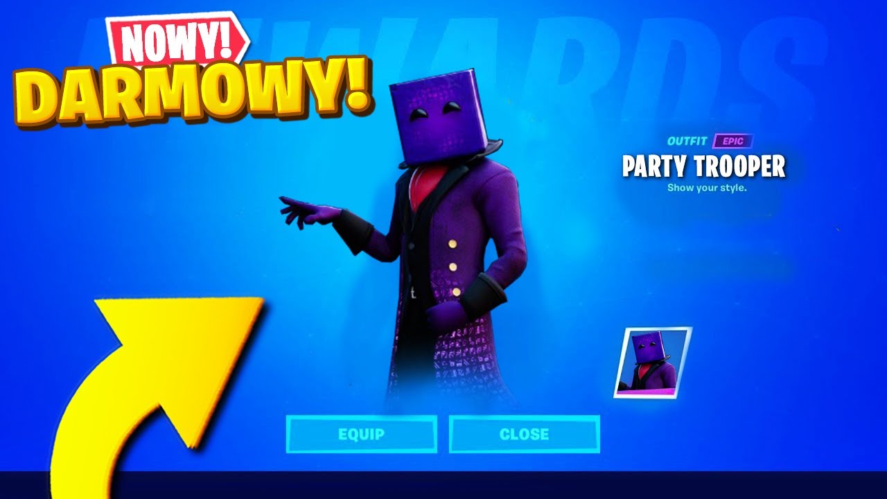 JAK ZDOBYĆ DARMOWEGO SKINA PARTY TROOPER w FORTNITE! - YouTube