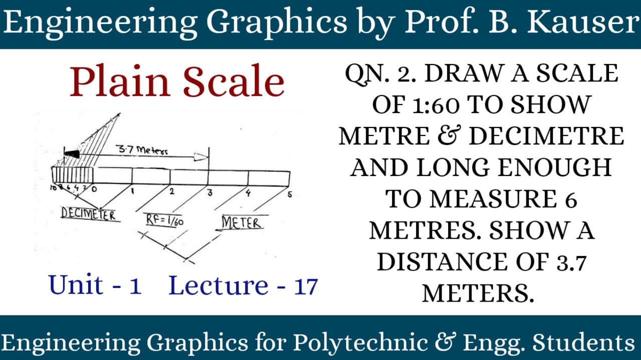 Draw a Plain Scale | Ques. No. 02 | Engineering Graphics - YouTube