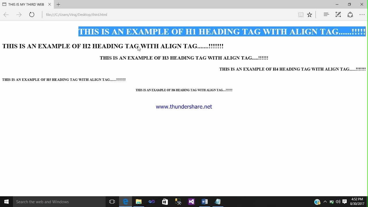 HOW TO USE ALIGN TAG IN HTML YouTube HOW TO USE ALIGN TAG IN HTML YouTube