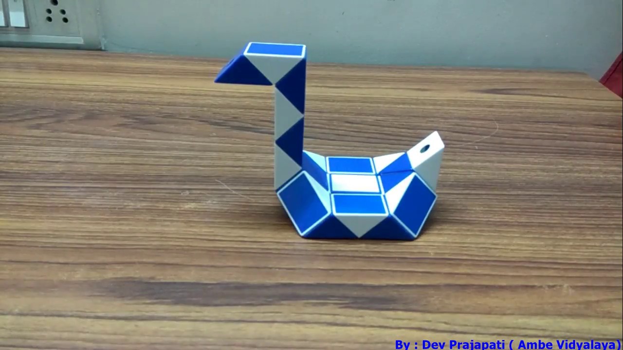 Rubik's Twist Or Snake Puzzle Tutorial - swan by Dev Prajapati - YouTube