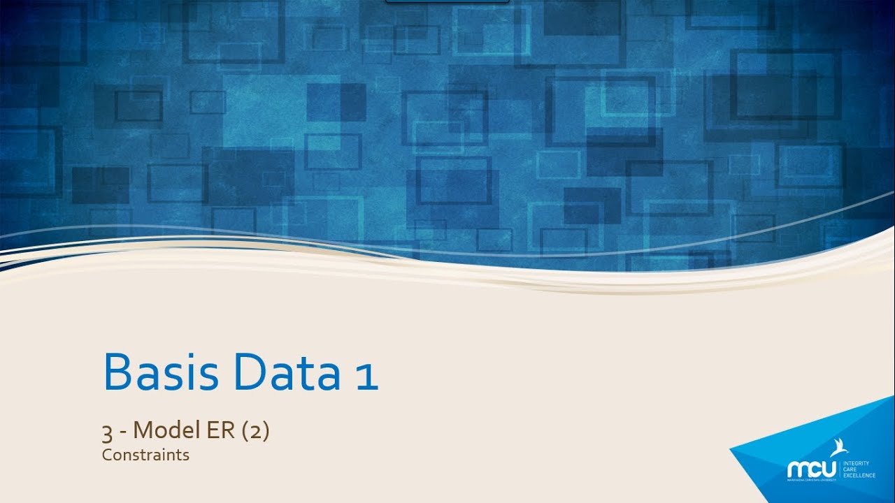 Basis Data 1 - Konsep Model ER - Constraint - YouTube
