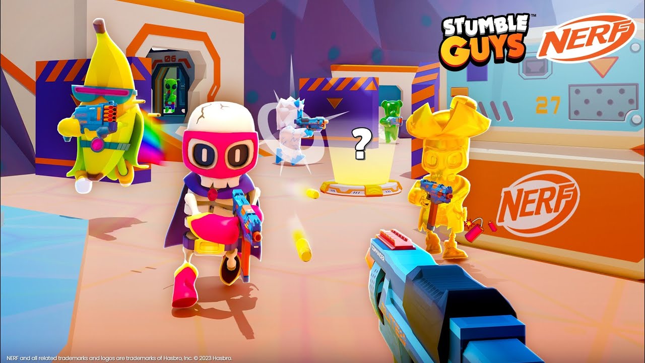je joue à la map nerf sur Stumble guys - YouTube
