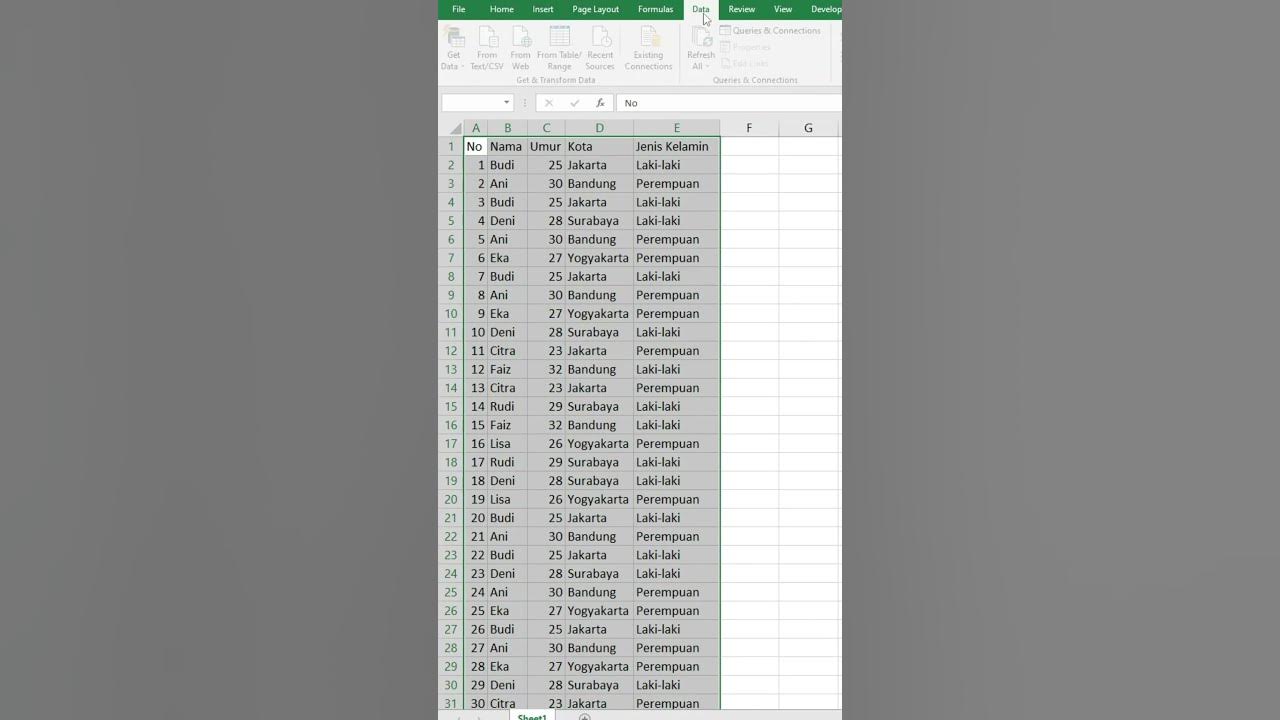 Cara menghapus data duplikat di excel #tutorialexcelindonesia #hapusdataduplikat - YouTube