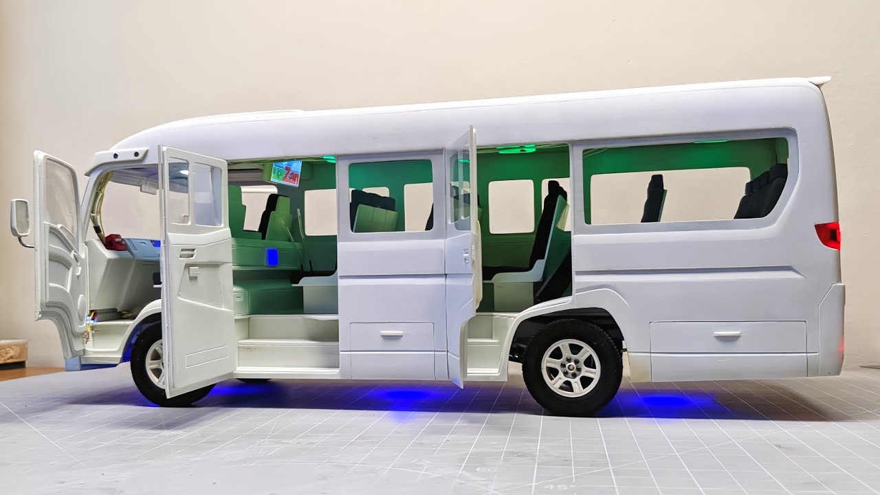 Make a microbus RC car at home - YouTube