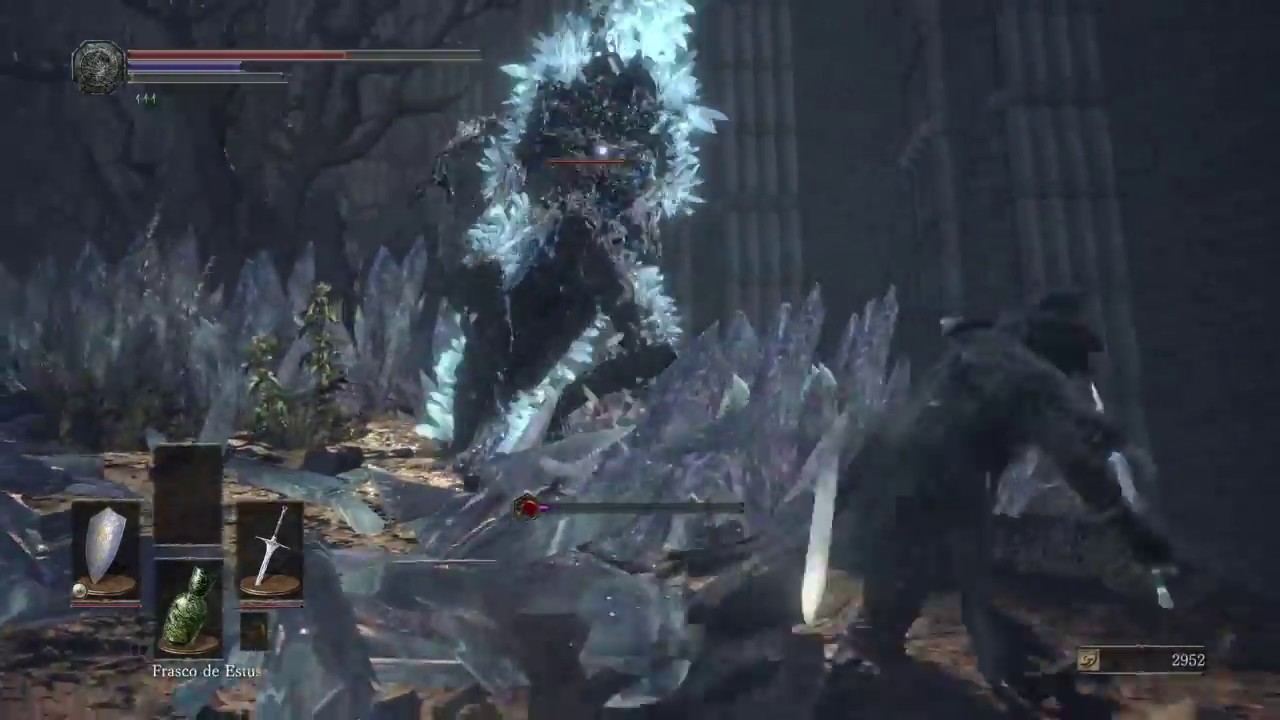 DARK SOULS 3 the crystal ice lizard - YouTube