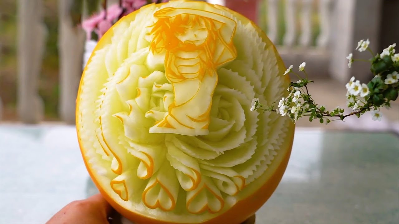 How To Carve A Melon Into An Expensive And Beautiful Platter? # ...