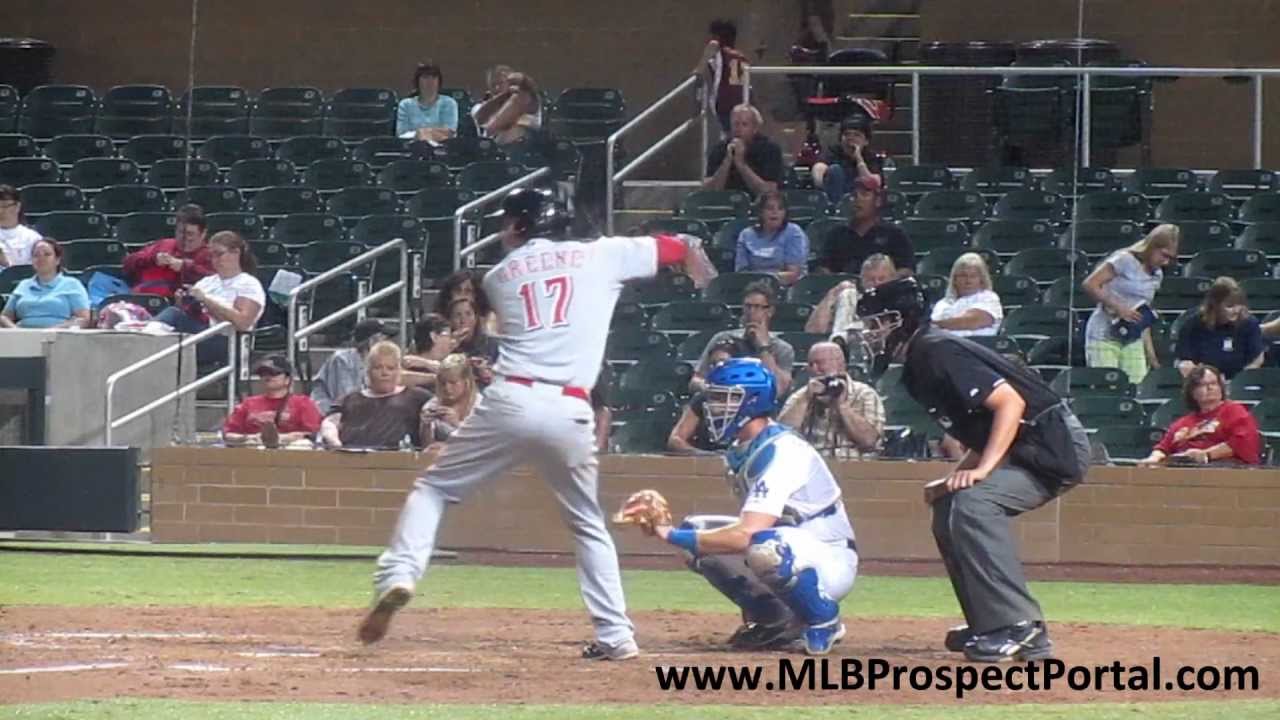 Reds SS Brodie Greene base hit - Arizona Fall League 2011 - Phoenix ...
