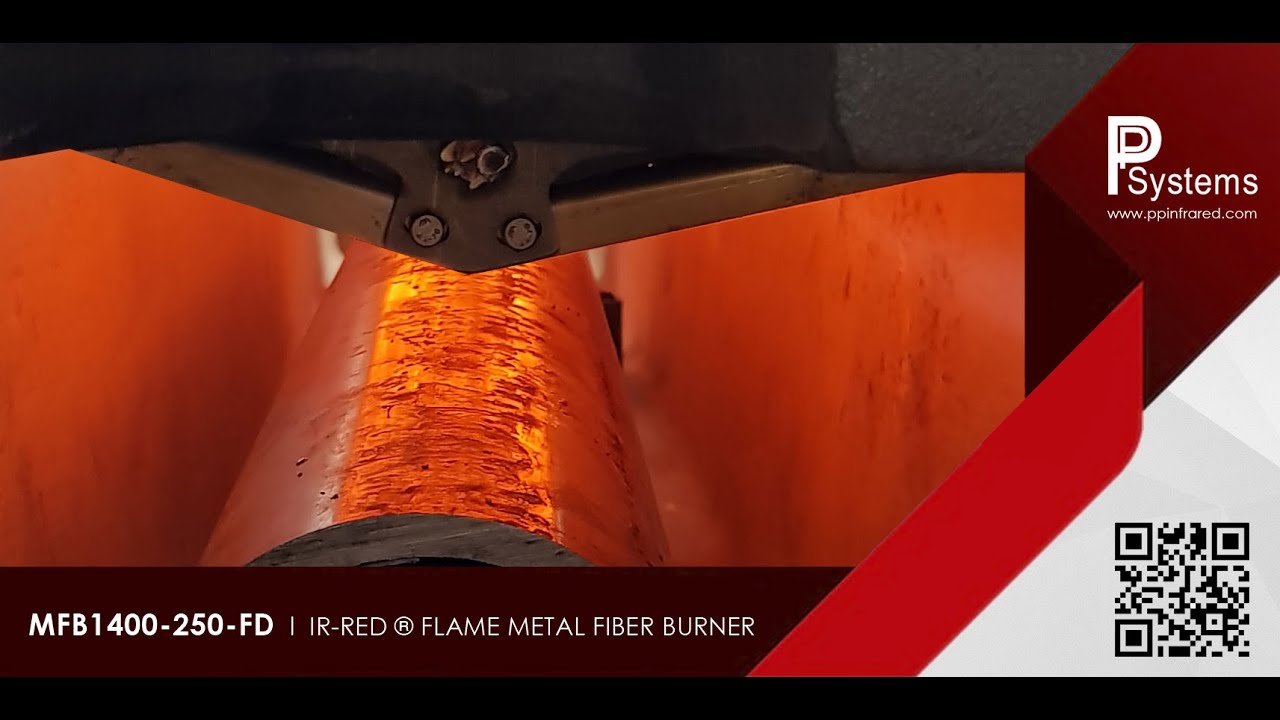 IR-RED ® FLAME l 1400mm Faced Down Infrared Metal Fiber Burner MFB1400 ...