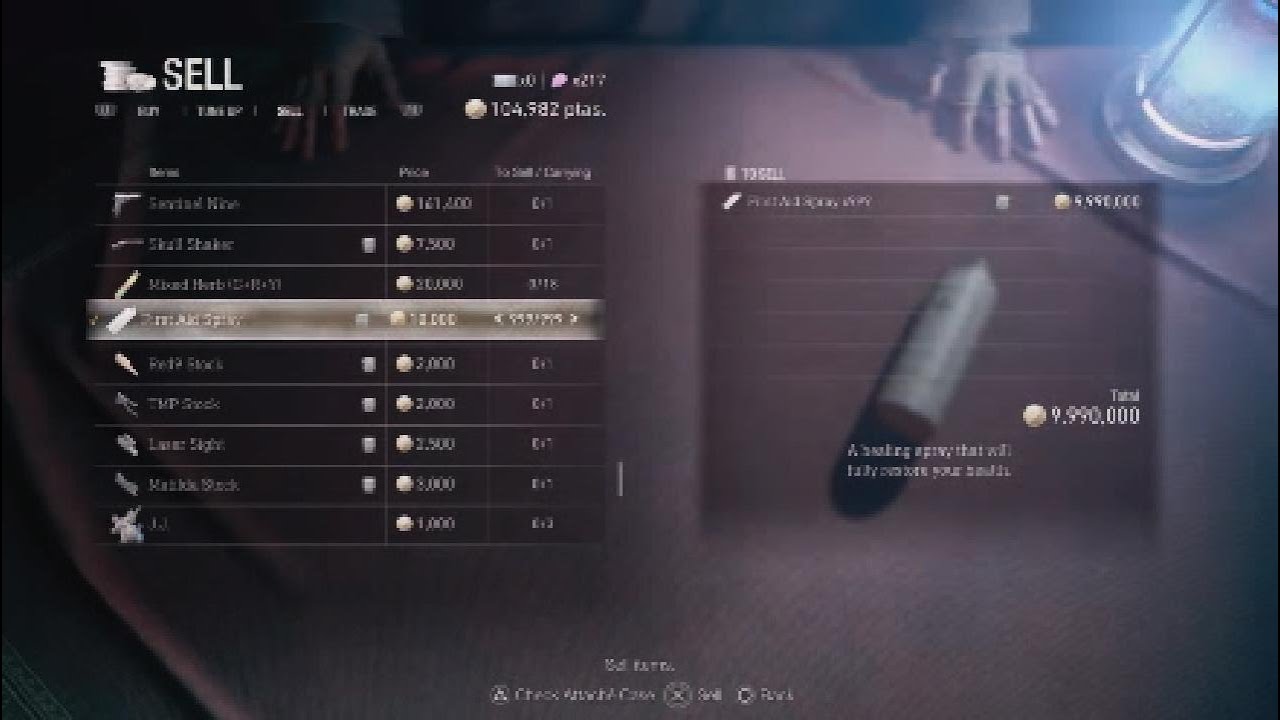 Re4 Remake Selling 999 First Aid Sprays - YouTube
