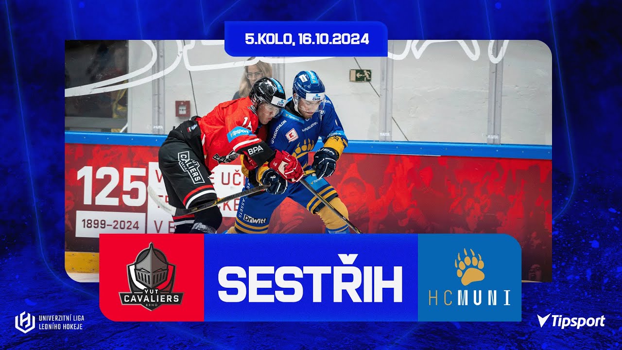 VUT Cavaliers Brno vs HC MUNI 3:4 l 16.10.2024 l ULLH 5.kolo - YouTube