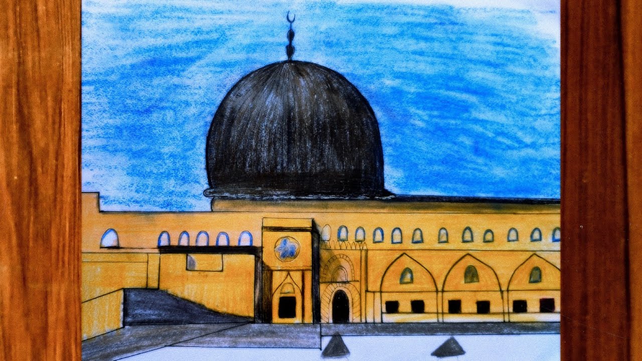 Real Masjid E Aqsa | How To Draw Masjid E Aqsa - YouTube