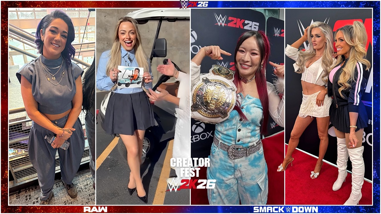 Behind WWE 2K26 CREATOR FEST | WWE Superstars at the WWE HeadQuarters ...