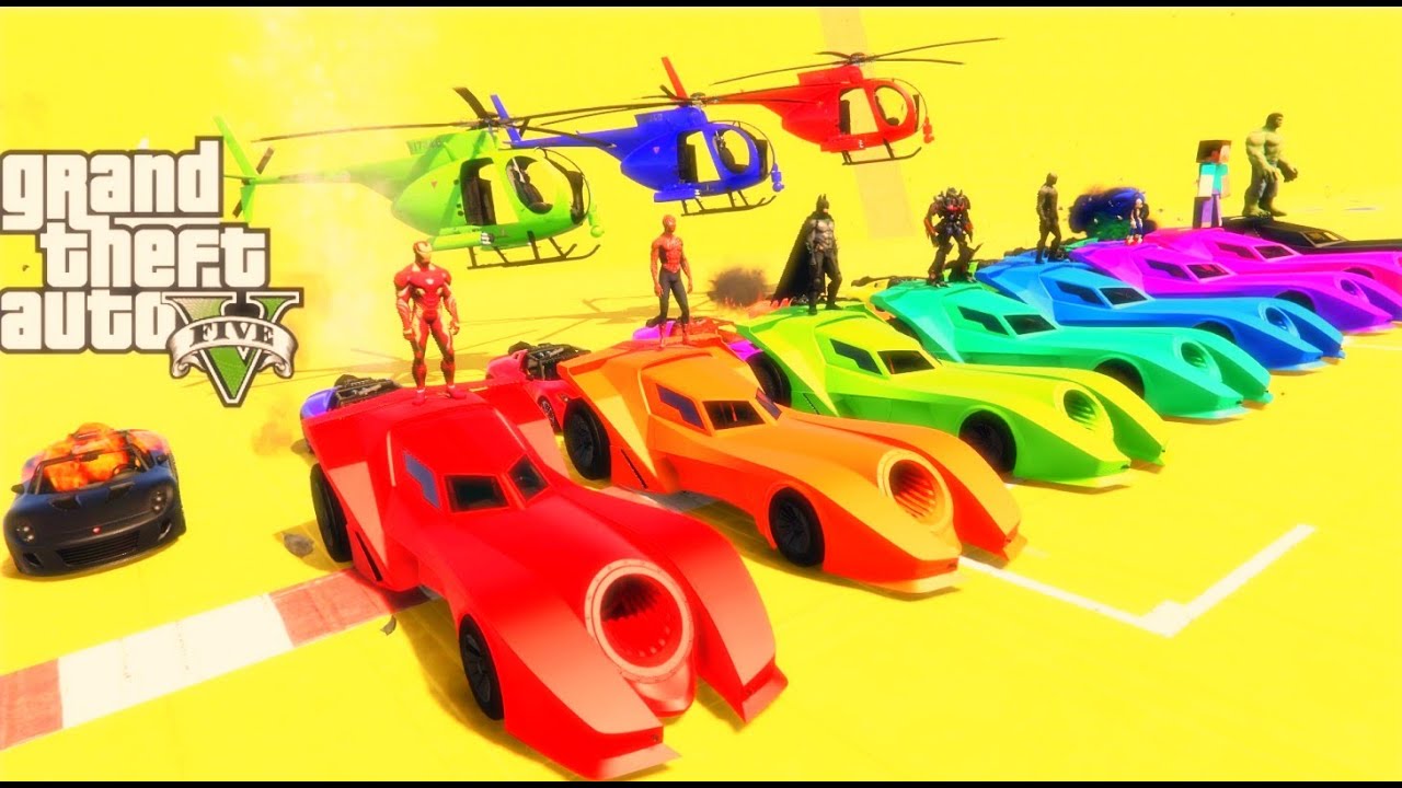GTAV AVENGERS SUPERHEROES, MARVEL'S SPIDER-MAN VS IRONMAN VS OPTIMUS ...