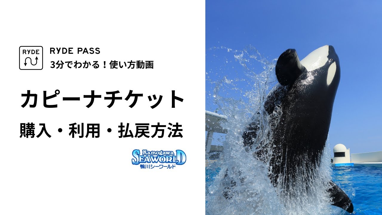 【RYDE PASS】3分でわかる！使い方動画・カピーナチケットの使い方/ iOS・Android - YouTube