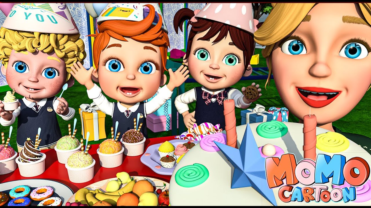Happy Birthday | Nursery Rhymes | amazing songs for kids | Momo Cartoon ...