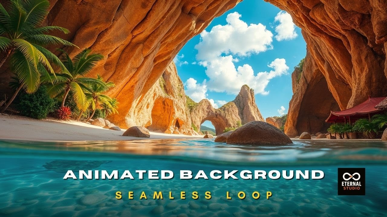 Animated Background - Relaxing Underwater Ocean Cave Stream Live ...