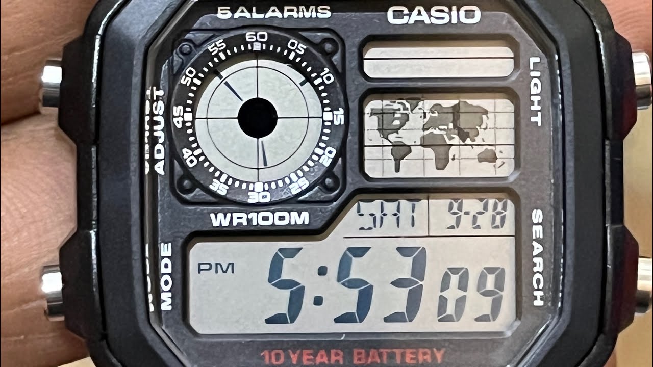 Casio AE-1200WH-1AV World Timer Features Walk around #watch #casio # ...