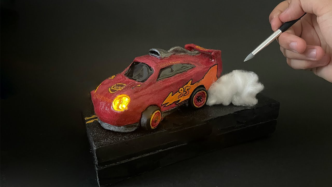 Making the Ultimate Lightning McQueen with Clay - YouTube