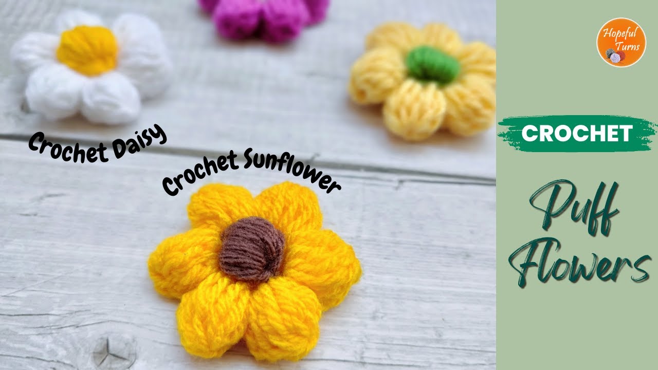 Puff Flower Crochet Pattern