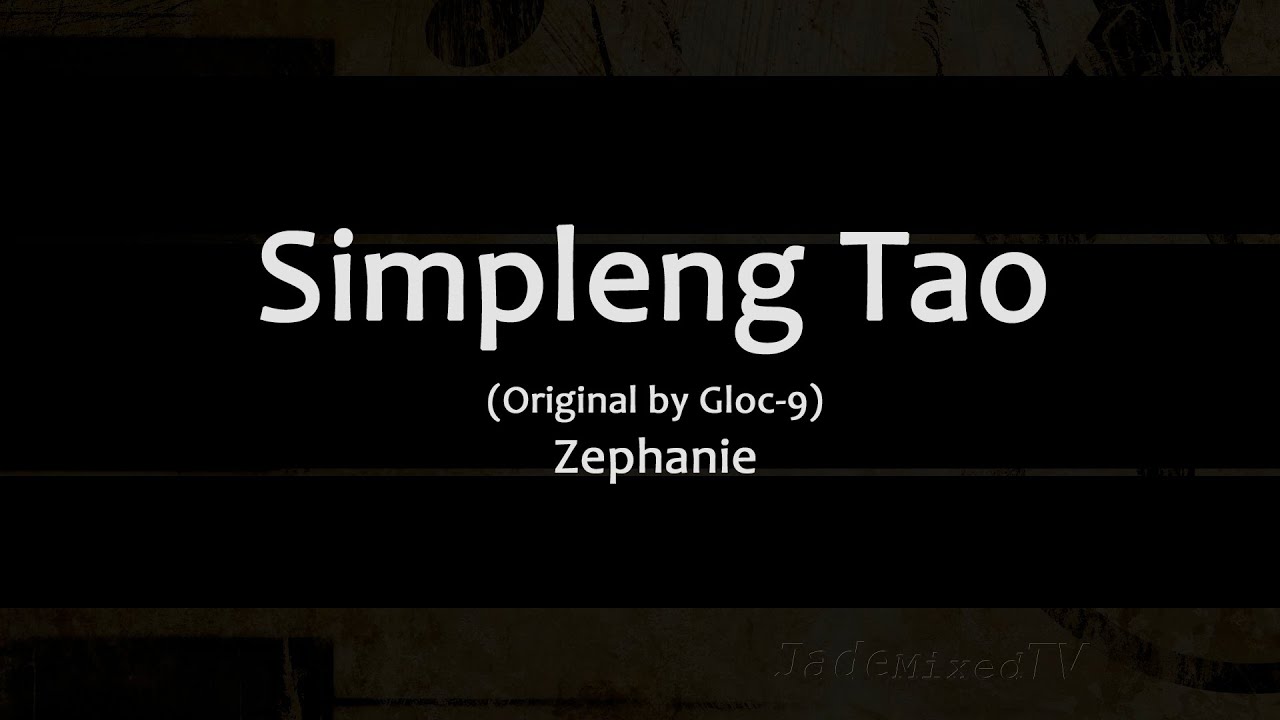 Simpleng Tao - Zephanie version (Lyric Video) - YouTube