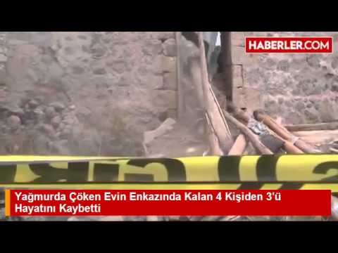 Yağmurda Çöken Evin Enkazında Kalan 4 Kişiden 3'ü Hayatını Kaybetti