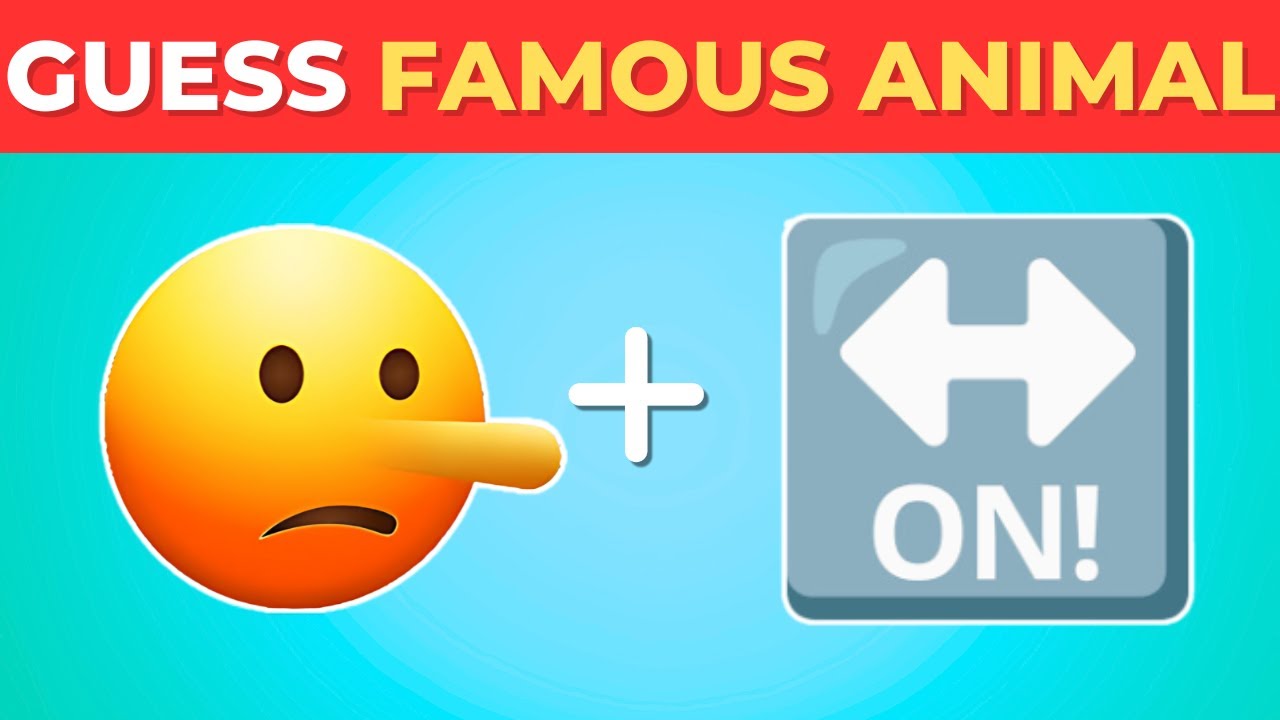 🐾 Guess the Famous Animals from Emoji! 🦁🐯 Fun Emoji Quiz Challenge! 🐘 ...