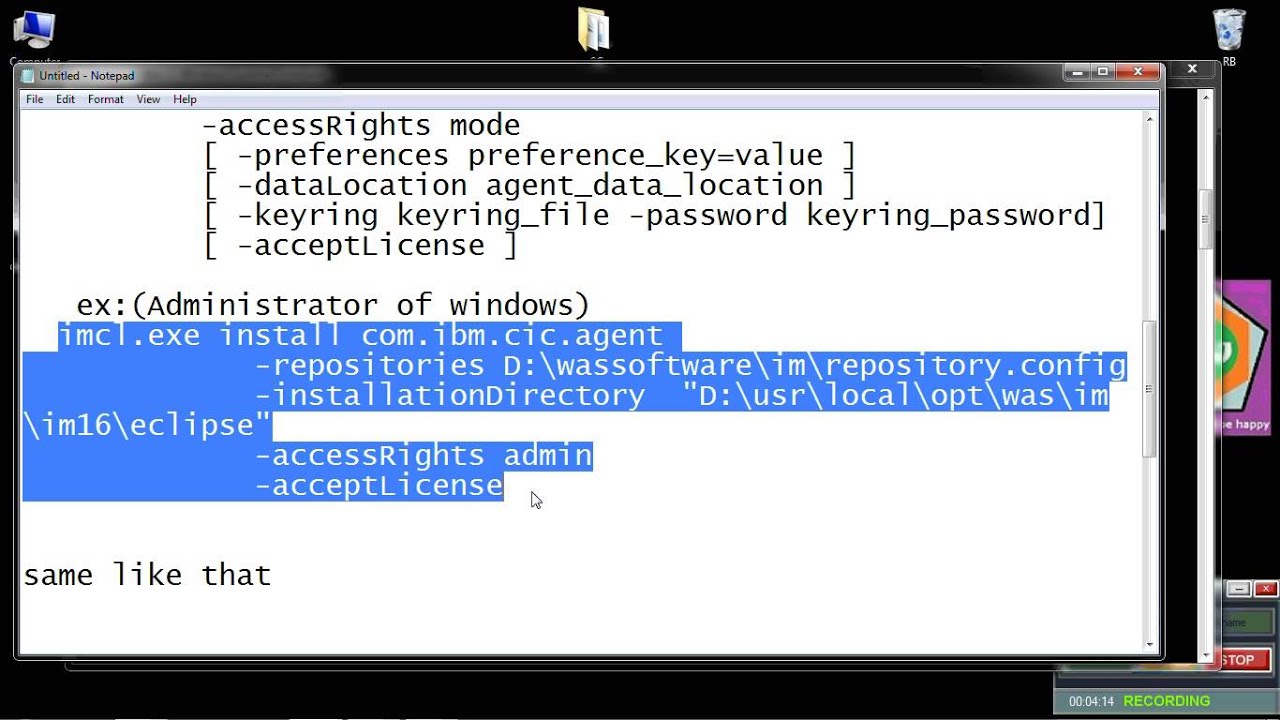 installing installation manager (IM) v 1 6 by using the imcl command on ...