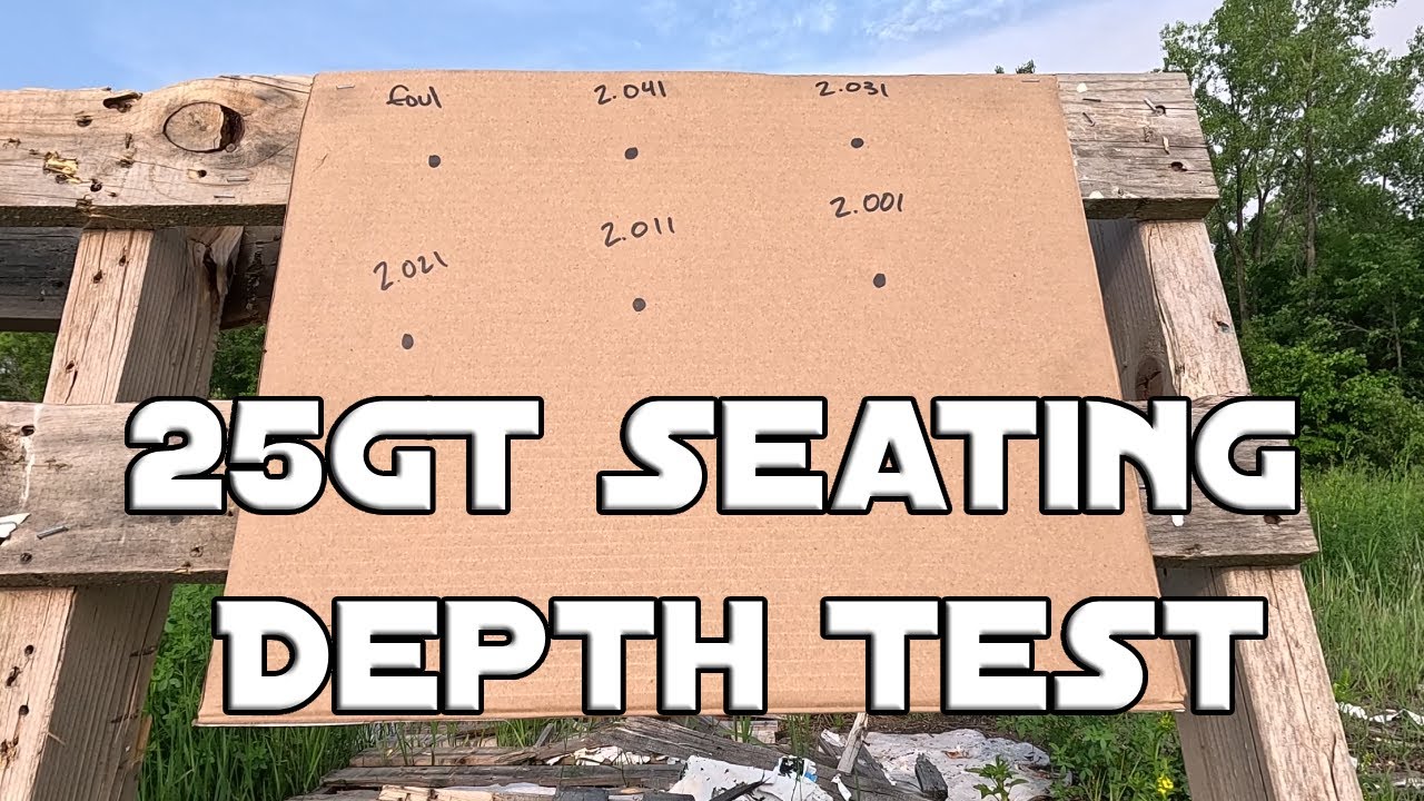 25GT - Hornady 134 ELD-M - Seating Depth Test - YouTube