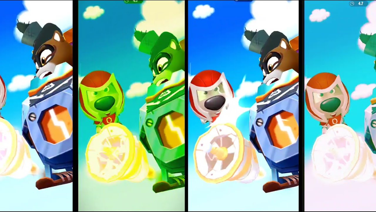 Talking Tom Hero Dash Red Flame Ben Defeat Boss - 4x Gameplay Cool z GamO - YouTube