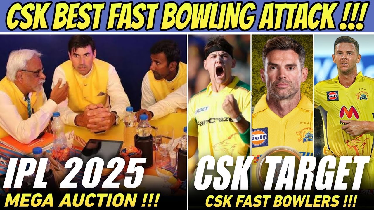 CSK Fast Bowlers Confirm Target List 🔥 | IPL MEGA AUCTION 2024 - YouTube