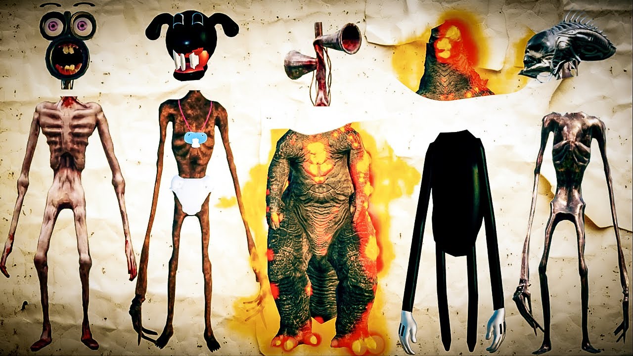 WRONG HEADS 5 SIREN HEAD, SIREN HEAD BABY, SIREN HEAD ALIEN, CARTOON ...